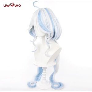 Hair | Uwowo Cosplay Genshin Impact Furina Focalors Blue And White Wig ...